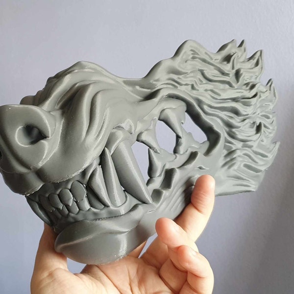 Wolf Mask, 3D Printed Cosplay or Costume Animal Wolf Face Mask, Wolf ...