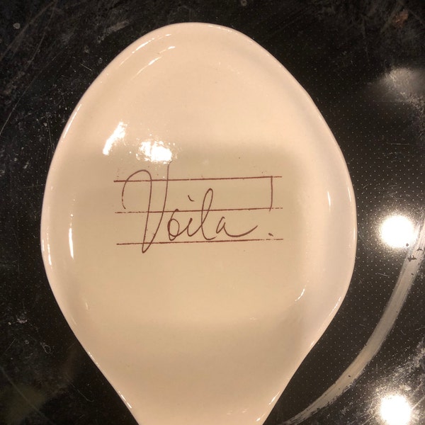Personalized Ceramic Spoon Rest With Custom Handwritten Message ...