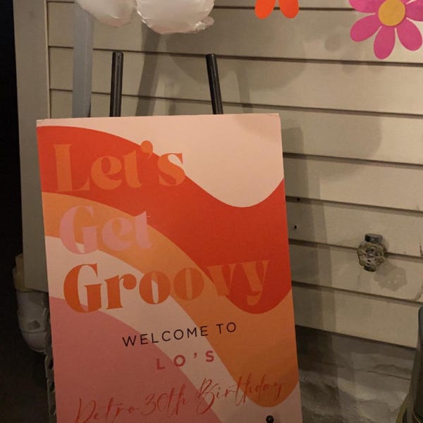 Editable Retro Bridal Shower Welcome Sign Template, Groovy 70's Themed ...