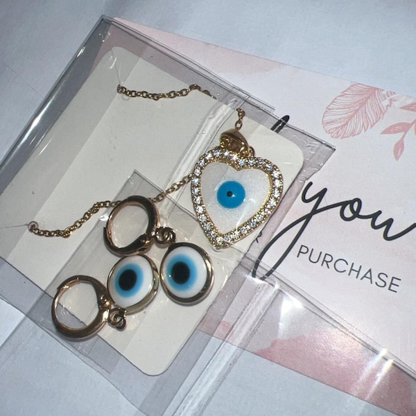 Gold Evil Eye Jewellery - Dainty Evil Eye Necklace - Minimalist ...