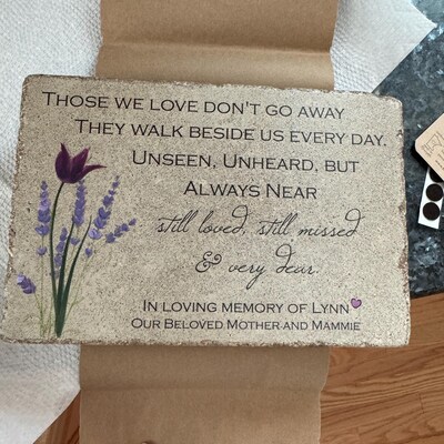 Simple and Beautiful 6x6 Concrete Memorial Stone. Personalized With ...