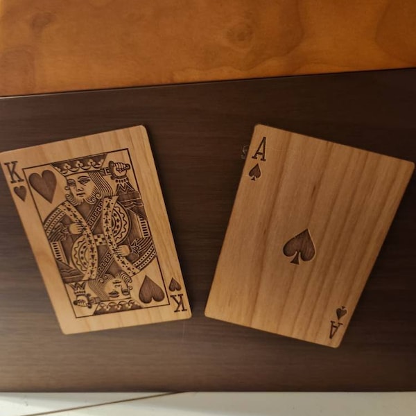 Wooden Playing Cards - Etsy