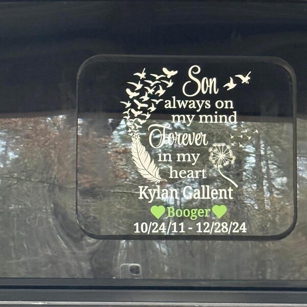 In Loving Memory Decal Personalized - Custom Memorial Decal for Car ...