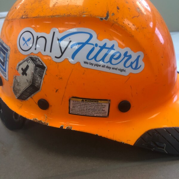 Only Fitters - Lay Pipe Hard Hat Sticker | Decal Tradesman Dad Gift - Etsy