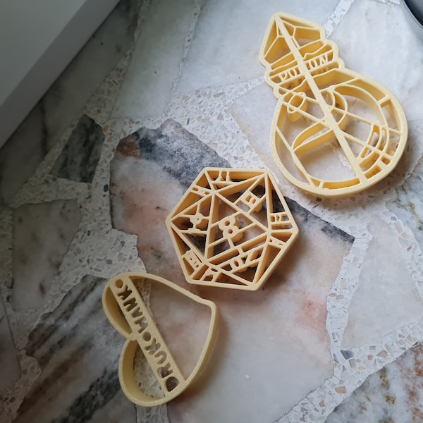 Dice Set of 6 RPG Medieval Fantasy Dnd D&D Dungeons and Dragons Cookie ...