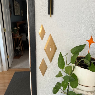 Diamundo Painted Deluxe Atomic Mid Century Diamond Light Switch Outlet ...