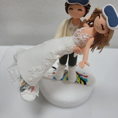 Fishing at Beach Lake Theme Custom Wedding Cake Topper - Etsy