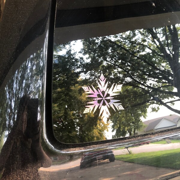 Holographic Disney Frozen Snowflake Vinyl Decal, Car Decal, Window ...