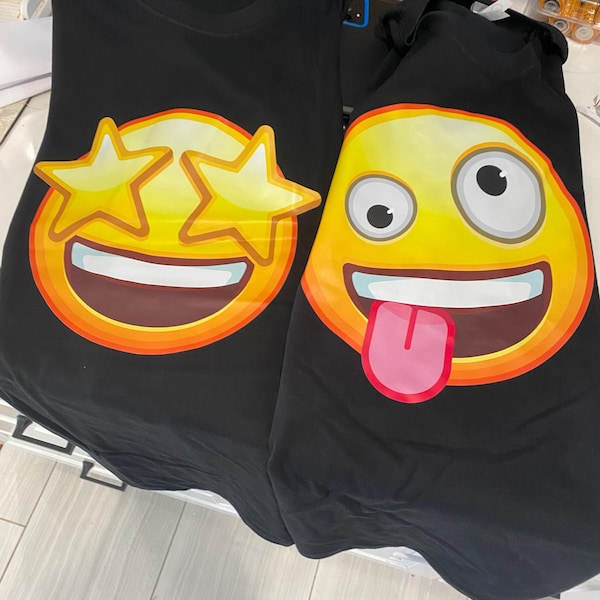 Custom Emoji Group Matching T-shirt Gift for Emoji Party,custom Family ...