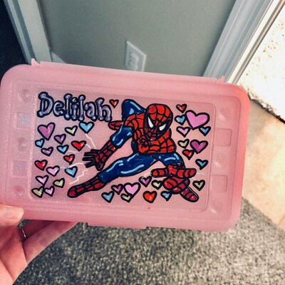 Personalized Pencil Box, Girl Pencil Box, School Supply Box, Girls Art ...