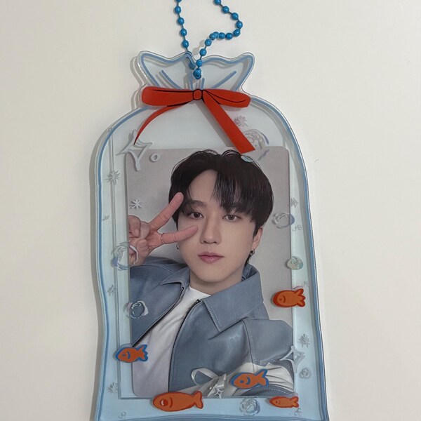 Goldfish Photo Card Holder | Acrylic Pc Keychain - Etsy