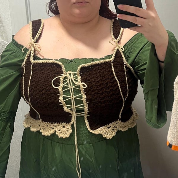 Briar Bodice Pattern - Crochet Crop Top Corset Pattern - Etsy