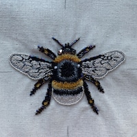 Bee: Hand Embroidery Pattern. Thread Painting Tutorial. PDF Digital ...