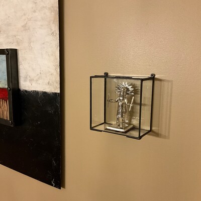 9 and 10 Tall Glass Pyramid Display Shelf Show off Those Treasures and ...