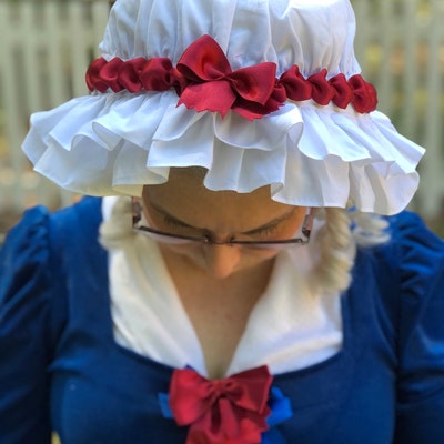 18th Century Shallow Crown Straw Hat Trimmed W/ Olive Green Silk Satin ...