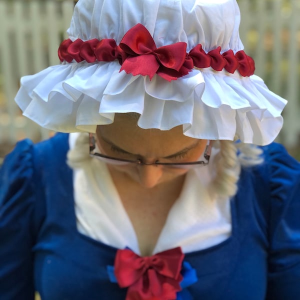 18th Century Shallow Crown Straw Hat Trimmed W/ Olive Green Silk Satin ...