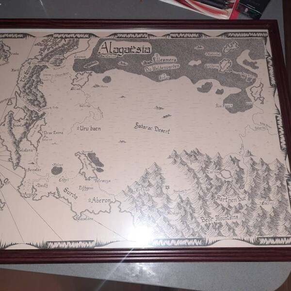 Hand-drawn Map of Alagaësia Eragon - Etsy