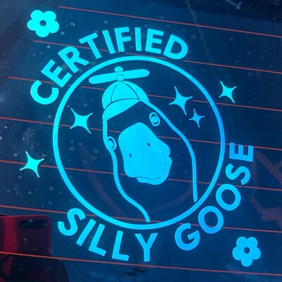 Certified Silly Goose on Board Holographic Bumper Car Window Transfer ...