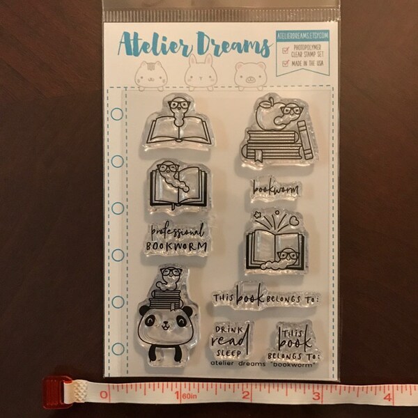 ADG-022 BOOKWORM - 3x4 - Planner Stamps (photopolymer Clear Stamps ...