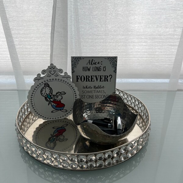 Alice in Wonderland Tiered Tray Decor: Tulgey Wood Sign - Etsy