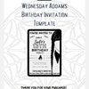 Wednesday Addams Birthday Invite - Kids Teens Digital Invite - Digital ...