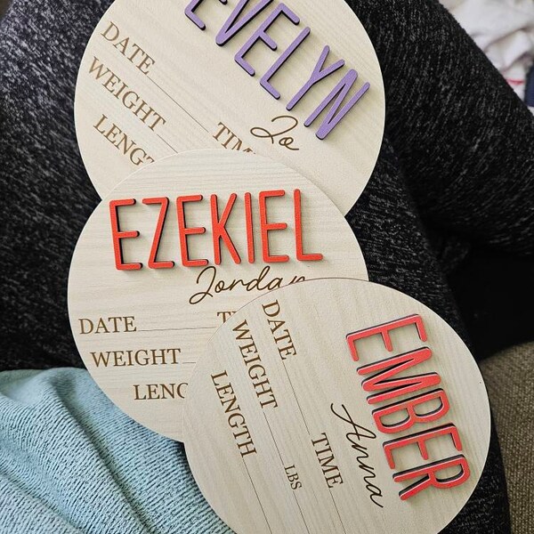 Baby Name Birth Stat, Swaddle and 3D Birth Stat, Baby Name Announcement ...