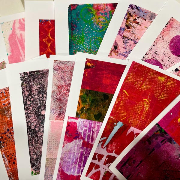 Printable Collage Paper, Printable Painted Papers, Black Painted Papers ...