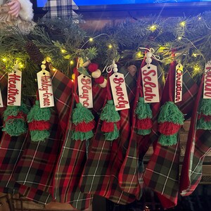 Personalized Christmas Stocking Tag Stocking Tag With Beads - Etsy