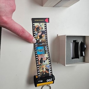 10-40 Photos Keychain Film Roll, Personalized Camera Film Roll Keyring ...