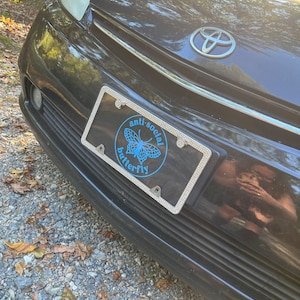 Skully Middle Finger Front License Plate Vanity Plate - Etsy