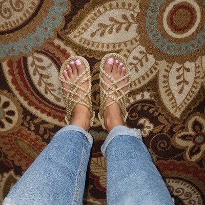 6 Strap Rope Sandal Women's - Etsy