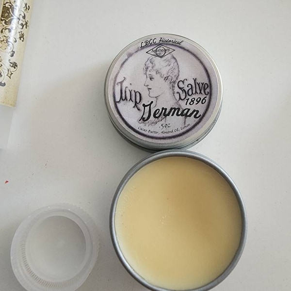 Lemon Lip Balm, 1896 German Lip Salve, Victorian Salve, Historical Lip ...