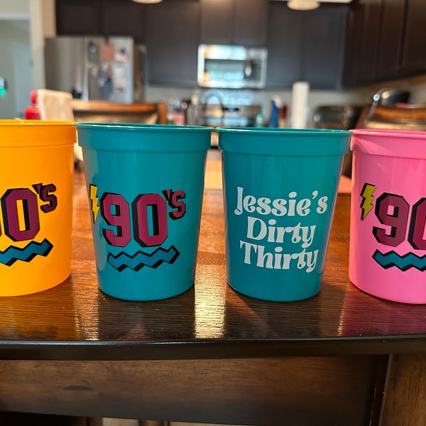 90s Party Cups - 90s Party Decorations, 90s Bachelorette Party, 90s ...