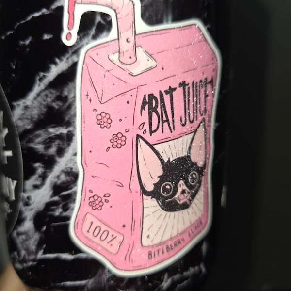 Bat Juice STICKER- Vampire Juice Box- Spooky Cute - Pastel Goth - Etsy