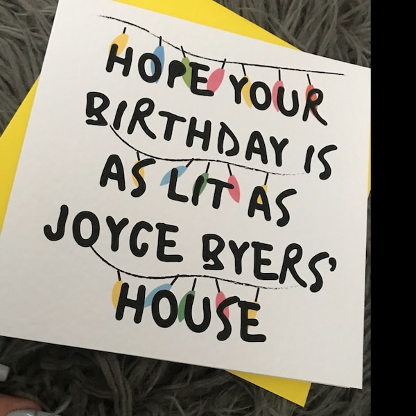 The Original Joyce Byers Card Stranger Things Funny Birthday Card - Etsy