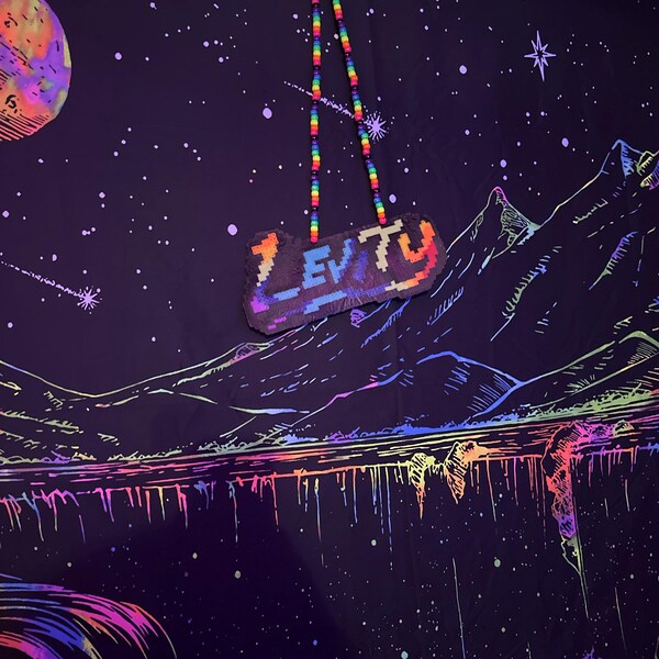 Doodlebob Riddim Worm Perler Kandi Necklace for Raves and Festivals - Etsy