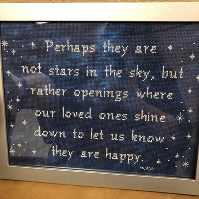 Perhaps They Are Not Stars Cross Stitch Pattern, Sympathy Cross Stitch ...