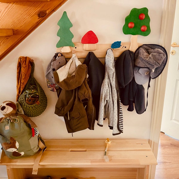 Children's Coat Rack Large Windmill Sturdy Handmade Wooden Coat Rack ...