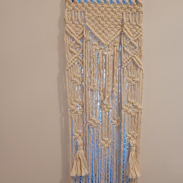 Macrame Room Divider 4 Door Panel, Handmade Macrame Curtain, Bohemian ...