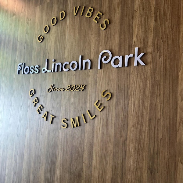 Business Sign, Brushed Sign, Custom Logo Sign, Reception Sign, Office ...