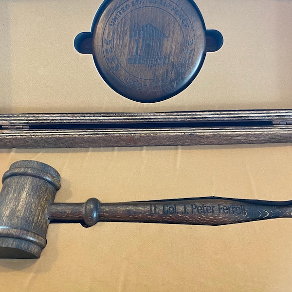 Personalized Judge's Gavel and Sound Block, Custom Engraved Handwriting ...