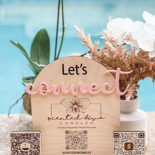 DIGITAL DOWNLOAD / Laser Cut File for Social Media Sign / QR Code Sign ...