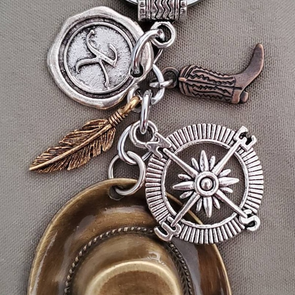 WANDERLUST Key Chain | Cowboy Key Chain | Ranch | Western Key Chain ...