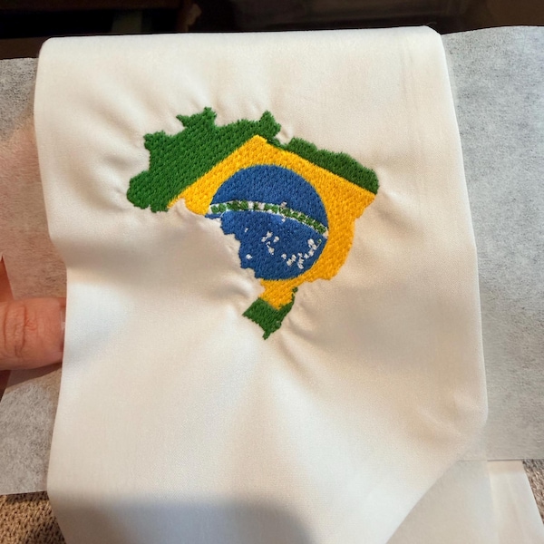 Brazil Map Flag File - Machine Embroidery Design - DST, PES, VP3 & More ...