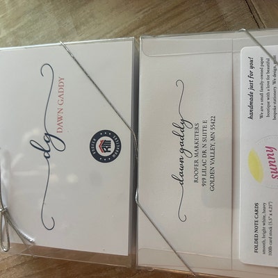 Personalized Monogram Stationery Cards Custom Cards for Her Customized ...