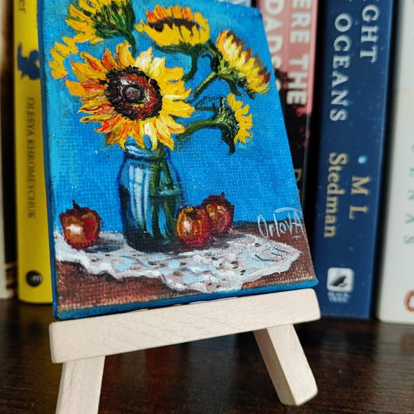 Hand-painted Miniature Oil Painting of Tea Cup and Toast,0.79x1.18 ...