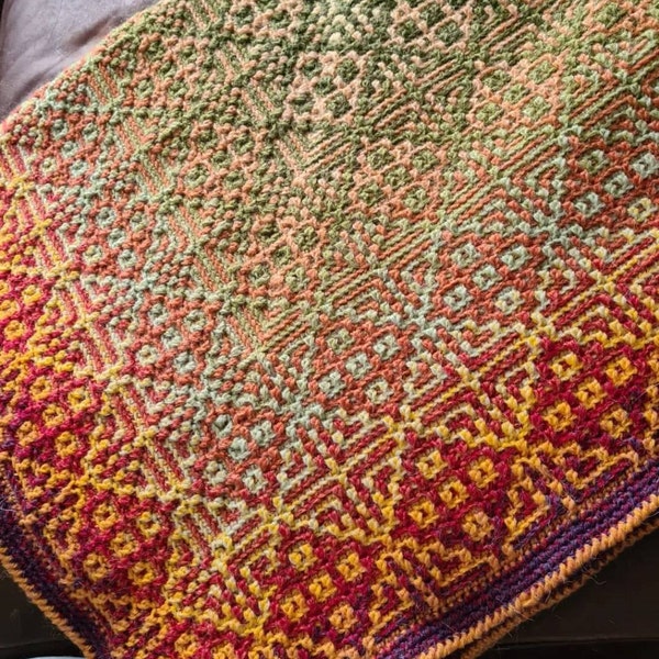 Geometric Mosaic Afghan/blanket Pattern Mix and Match. Chart for Each ...