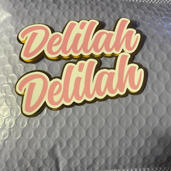 3D Name Cutouts, Custom Cardstock Name Cut Outs, Custom Paper Sign ...