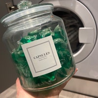 White Minimalist Laundry Labels Washing Powder Scent Boosters Home ...