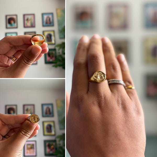 Gold Chi Rho Signet Ring, Christogram Signet Ring, Roman Catholic ...